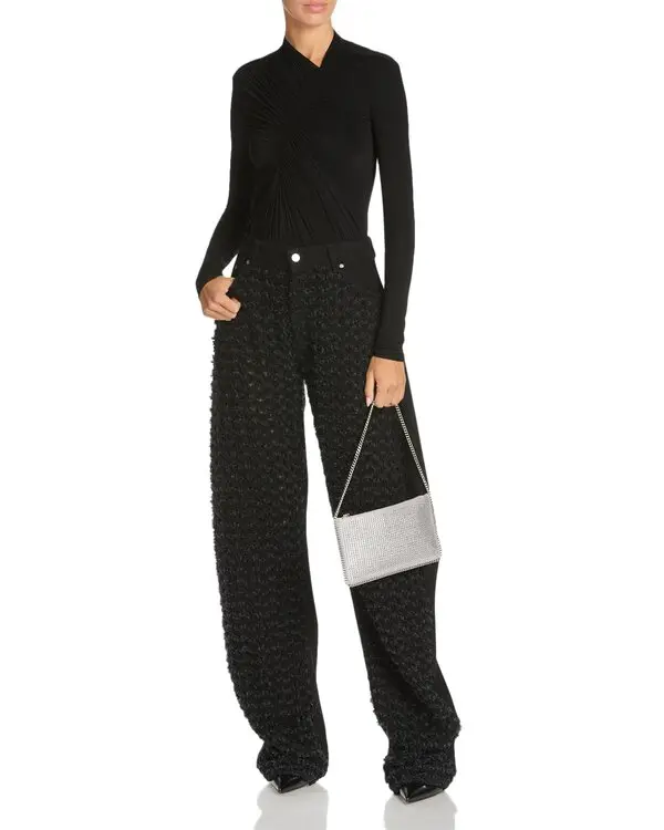Stella McCartney Mid Waist Laser Boucle Relaxed Curve Jeans