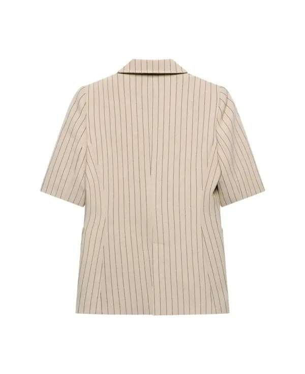 Mint Velvet Pinstripe Short Sleeve Blazer