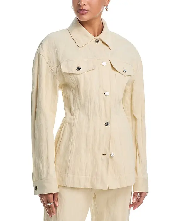 Helmut Lang Crinkled Trucker Jacket - Muslin