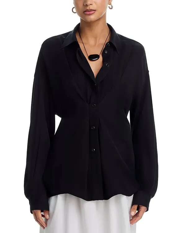 Helmut Lang Soft Cinched Shirt - Black