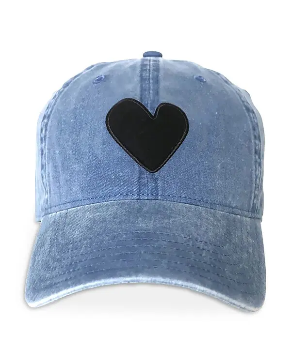 KERRI ROSENTHAL Imperfect Heart Denim Baseball Cap