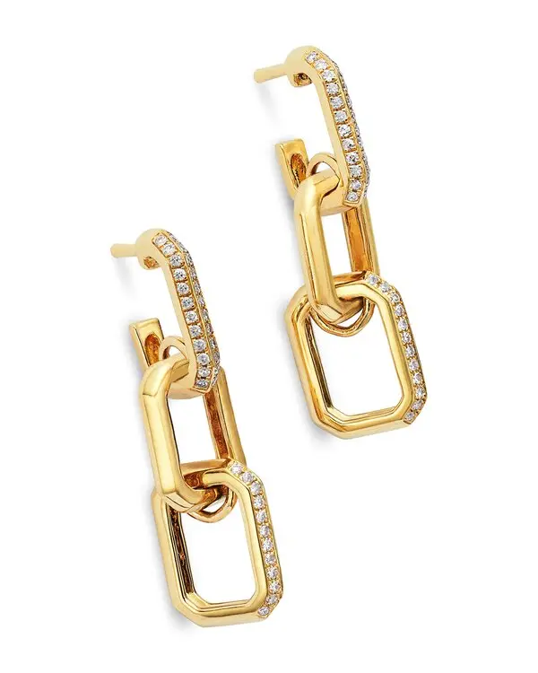 Bloomingdale'S Diamond Chain Link Drop Earrings