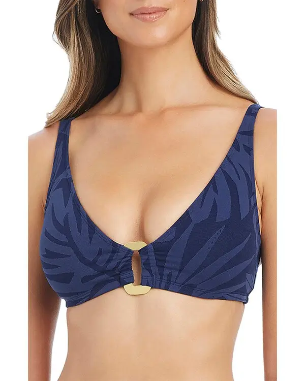 Bleu Rod Beattie Embossed Bikini Top - Midnight
