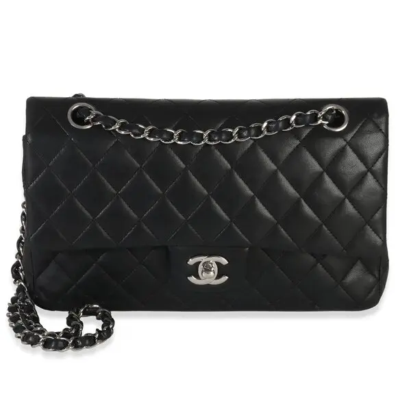 Chanel Quilted Lambskin Classic Flap Bag - Black