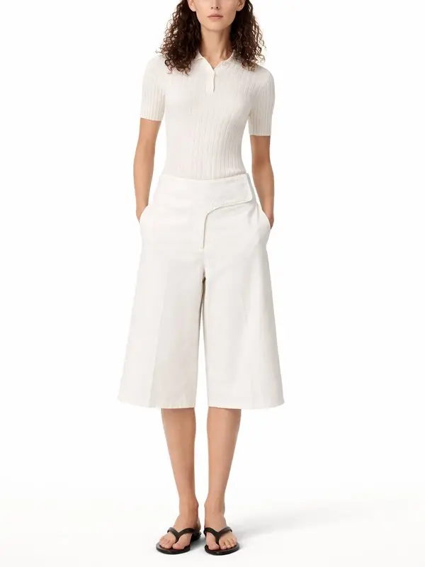 Ami Belted Bermuda Shorts - White