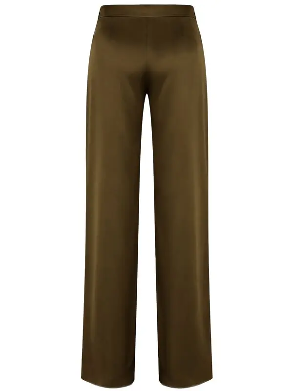 Max Mara Envers Satin Tailored Pants - Green