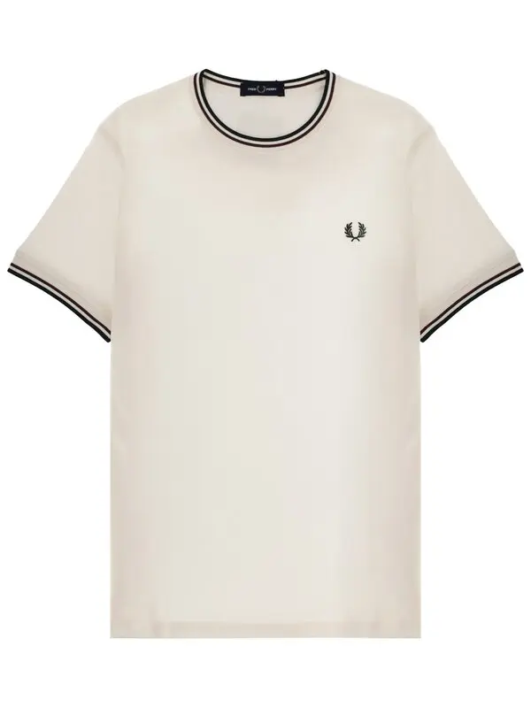Fred Perry T-shirt With Logo - Ivory