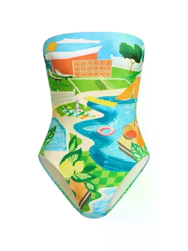 Seafolly Bandeau Swimsuit - Blue