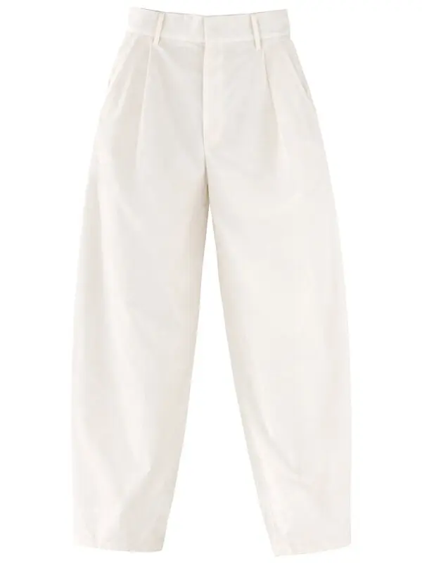 ALYSI Silk Tailored Pants - White