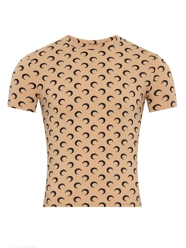MARINE SERRE T-shirt "moon - Nude