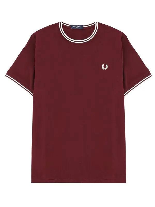 Fred Perry T-shirt With Logo - Bordeaux