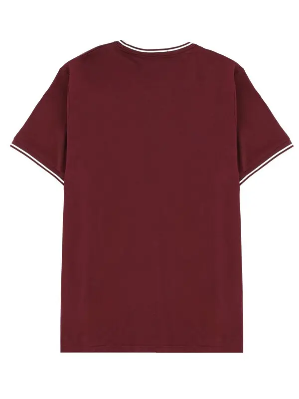 Fred Perry T-shirt With Logo - Bordeaux