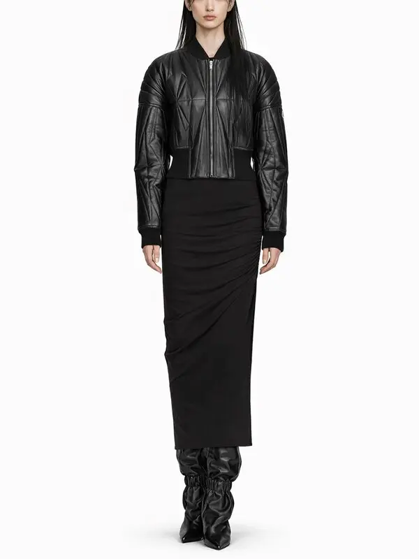 Rick Owens Fitted Skirt With Slit - Black