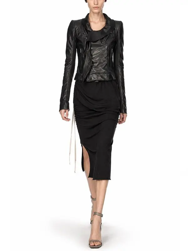 Rick Owens Fitted Skirt With Slit - Black