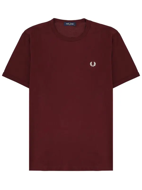 Fred Perry T-shirt With Logo - Bordeaux