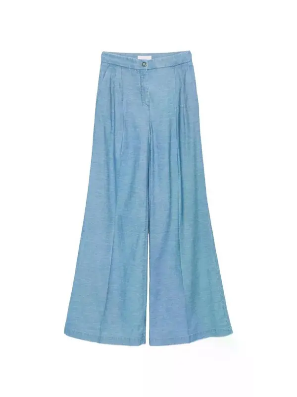 VIA MASINI 80 Wide-leg Trousers - Blue