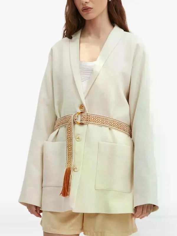 LA PETITE FRANÇAISE Voyelle Button Pocket Cardigan