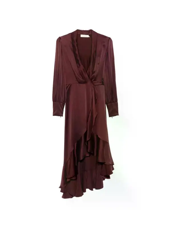 Zimmermann Ruffled Wrap Midi Dress