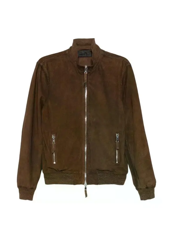 THE JACK LEATHERS Zip-up Suede Jacket