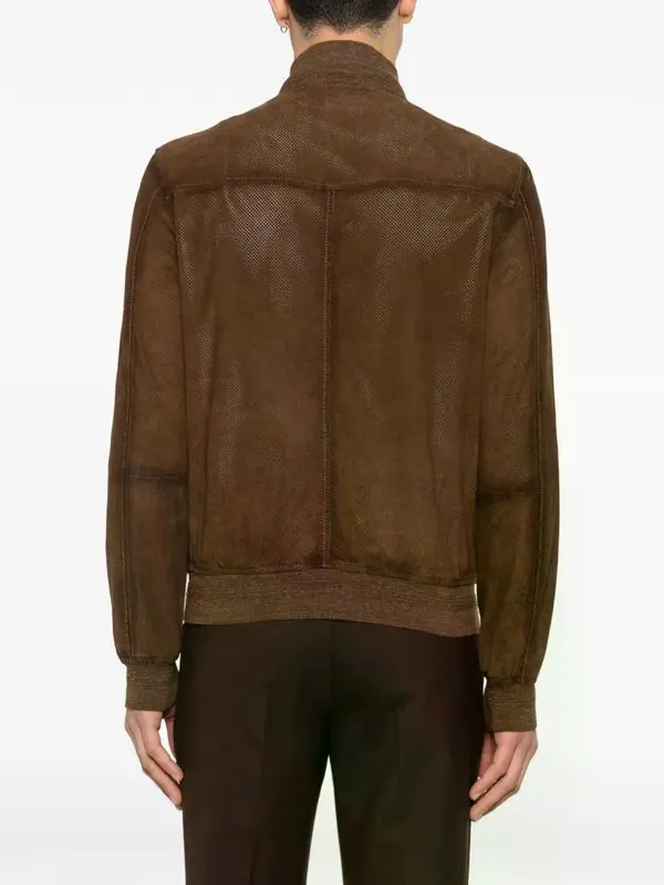 THE JACK LEATHERS Zip-up Suede Jacket