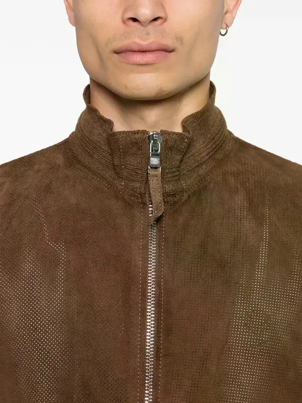 THE JACK LEATHERS Zip-up Suede Jacket