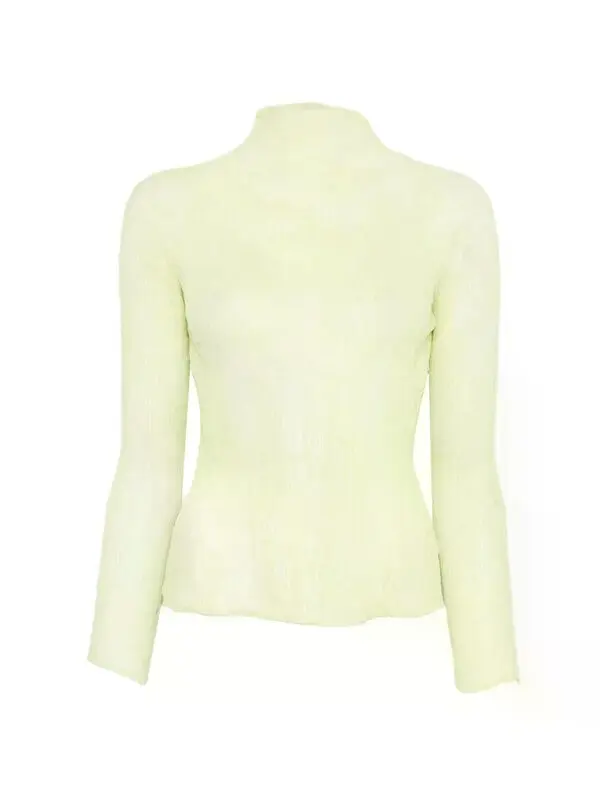 Issey Miyake Ruffled Long-sleeve T-shirt - Green