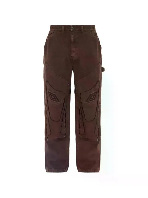 UMBRO Logo-embroidered Trousers - Brown