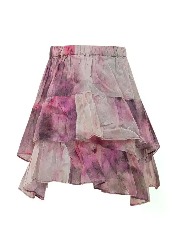 MARANT ETOILE Cadia Printed Ruffled Mini Skirt
