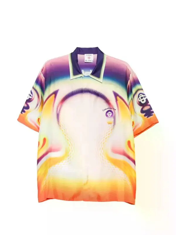 Casablanca Sporchid Ss Printed Shirt