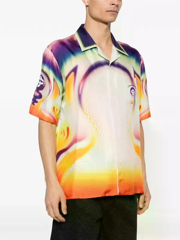 Casablanca Sporchid Ss Printed Shirt