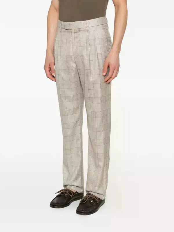Jacob Cohen Lucas Checked Pleated Trousers