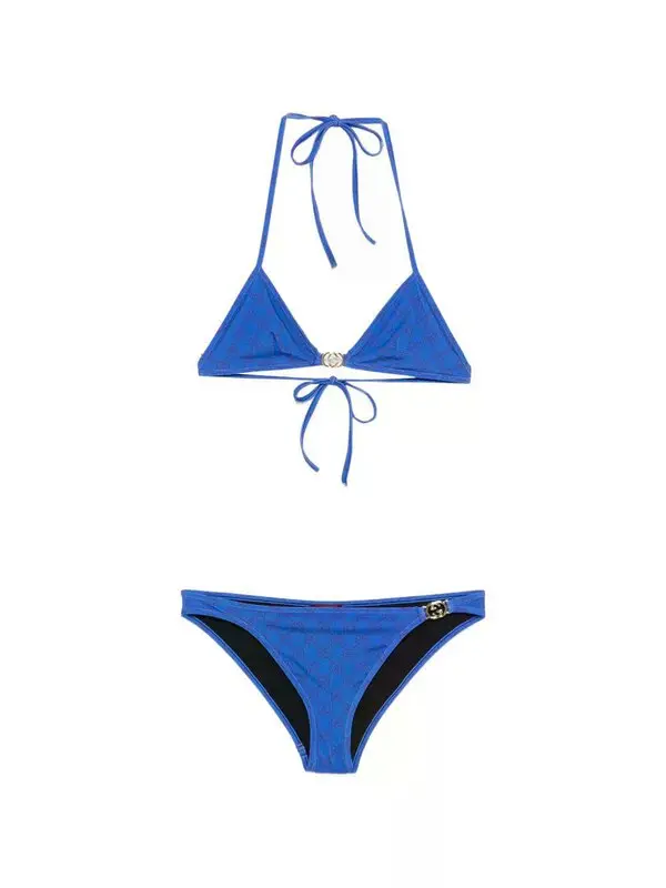Gucci Gg-print Bikini - Blue