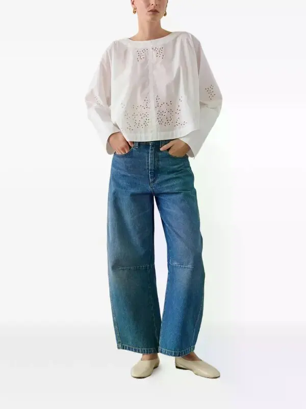 Soeur Cotton Broderie Anglaise Blouse - White