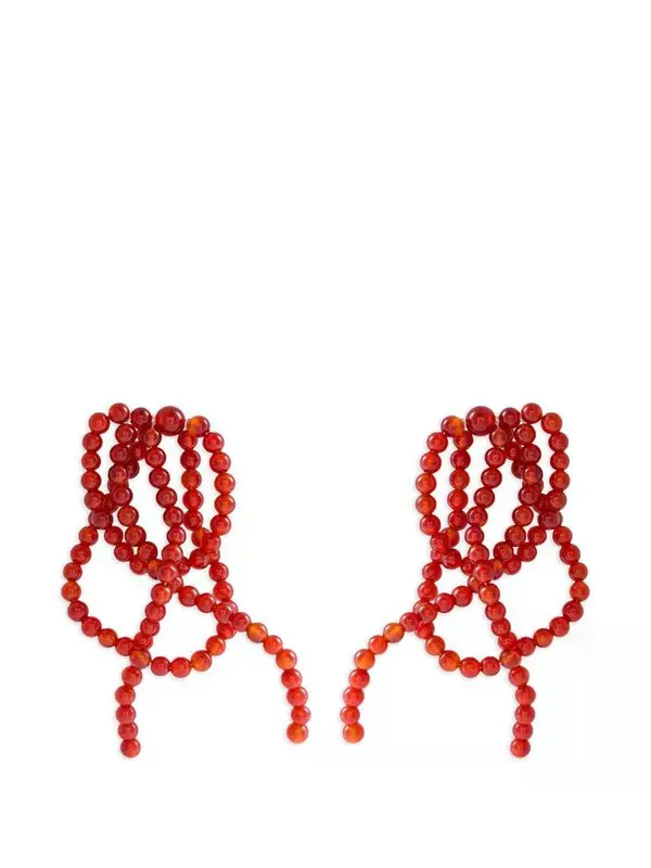 Completedworks Beaded-embellishment Earrings - Red
