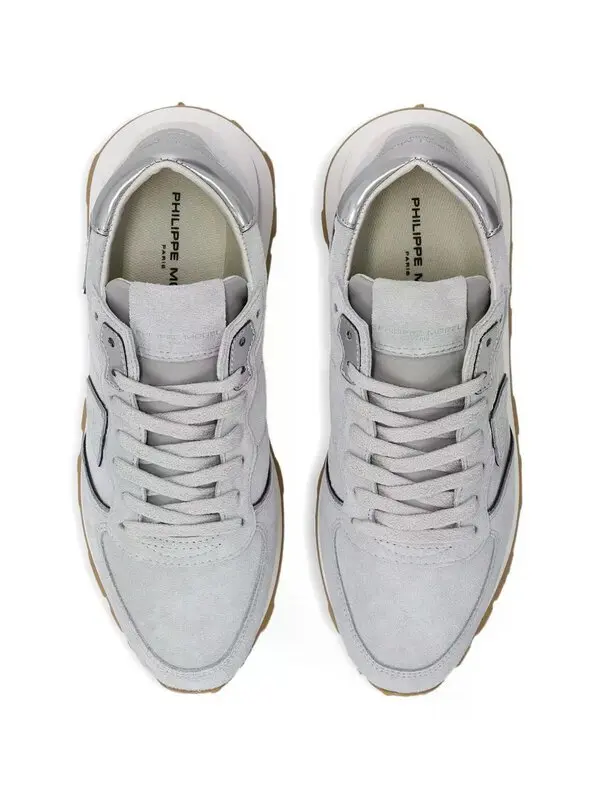 Philippe Model Tropez Haute Metallic Panel Sneakers - Grey