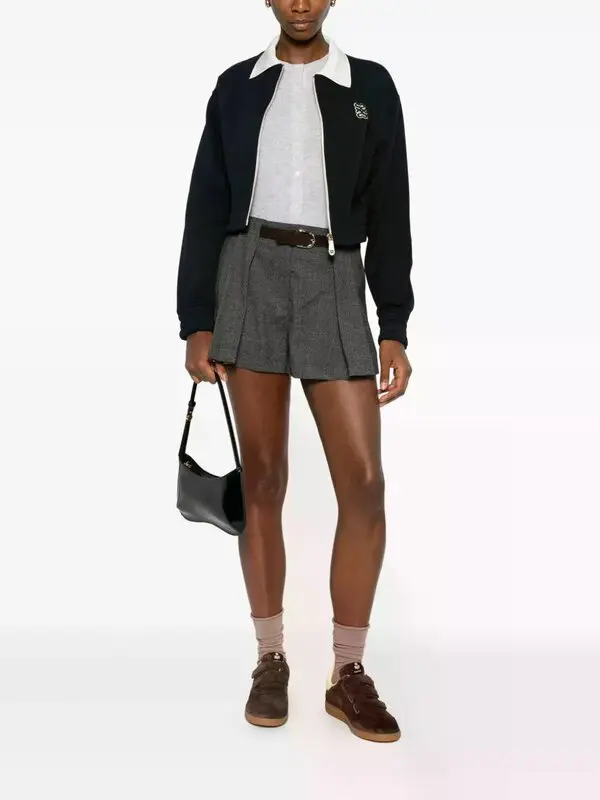 Sandro Pleated Belted Shorts