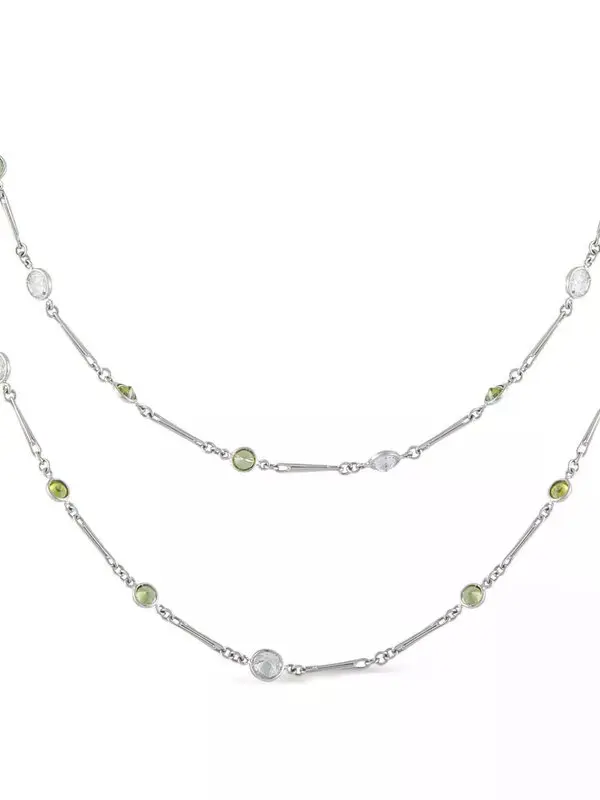 LB EXCLUSIVE Diamond And Demantoid Necklace - Silver