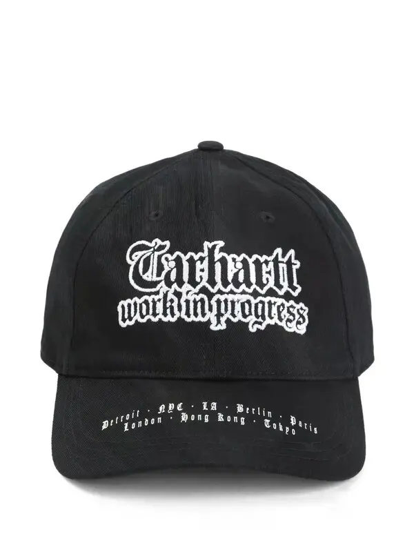 Carhartt Work In Progress Embroidered Logo Baseball Cap - Black