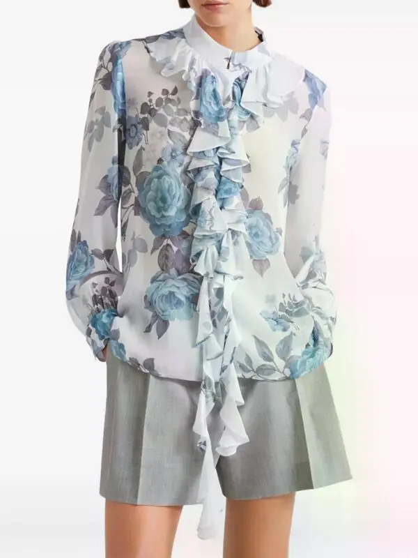 Marella Floral Ruffled Blouse