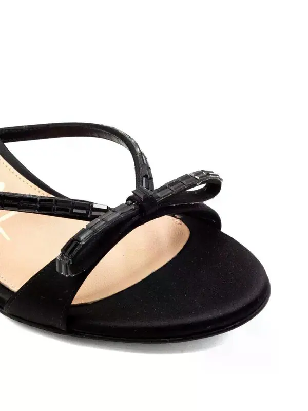 CHANTAL Jewel-effect Appliqué Satin Sandals