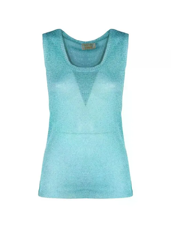 Pho Firenze Sleeveless Round-neck Top - Blue