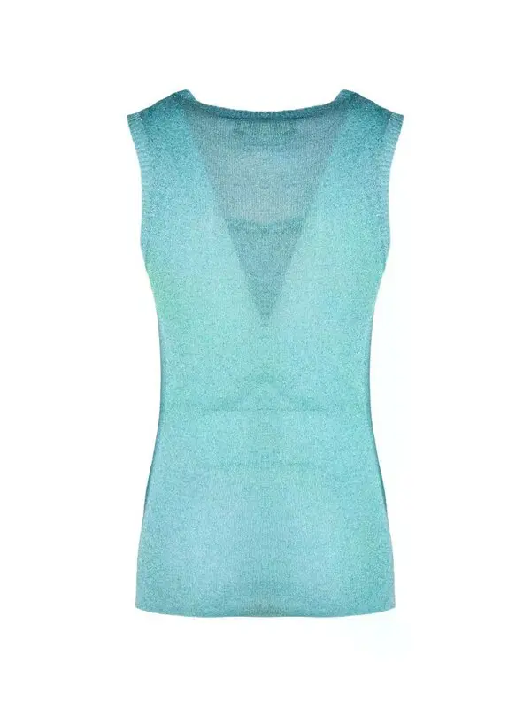 Pho Firenze Sleeveless Round-neck Top - Blue