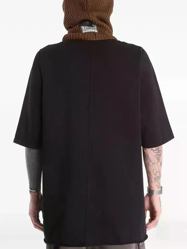 Rick Owens Jumbo Ss Graphic-print Raw-cut T-shirt - Brown