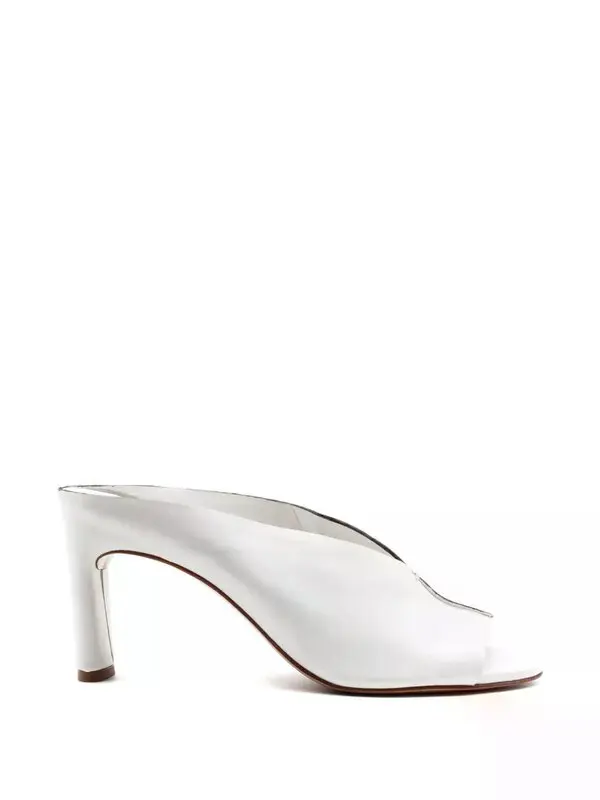 DEL CARLO Open-toe Leather Sandals - White