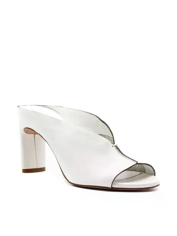 DEL CARLO Open-toe Leather Mules