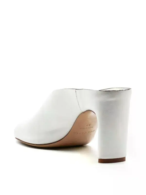 DEL CARLO Open-toe Leather Mules