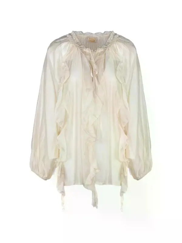 Pho Firenze Ruffled Gathered Blouse