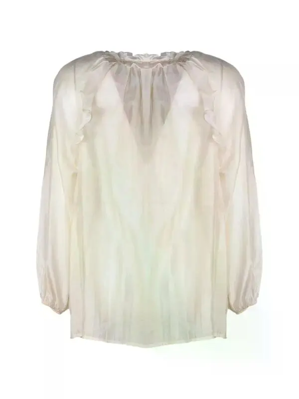 Pho Firenze Ruffled Gathered Blouse