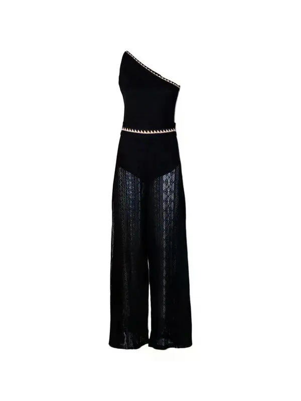 Pho Firenze One-shoulder Jumpsuit - Black