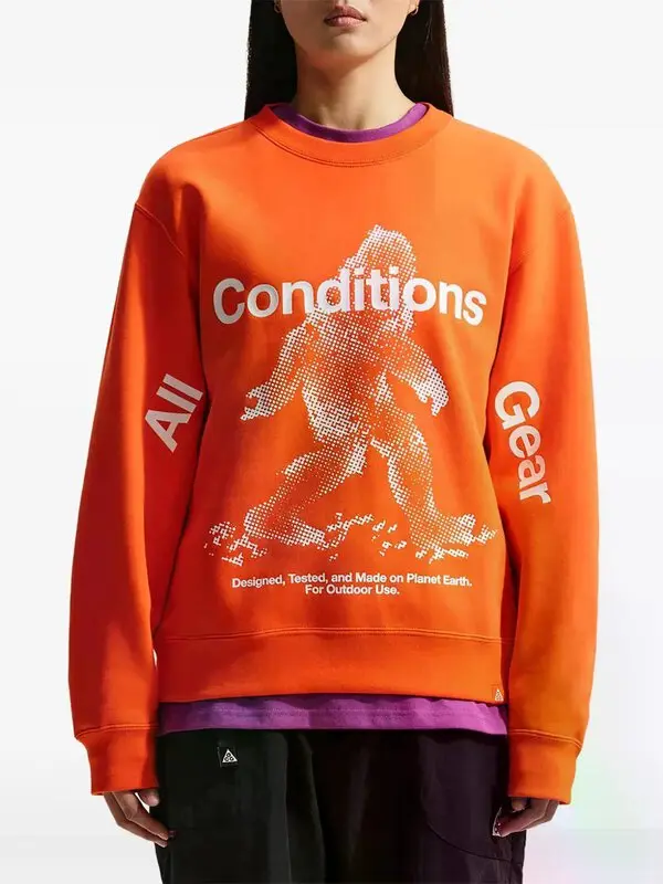 Nike Tuff Fleece Crew-neck Sweatshirt - Orange